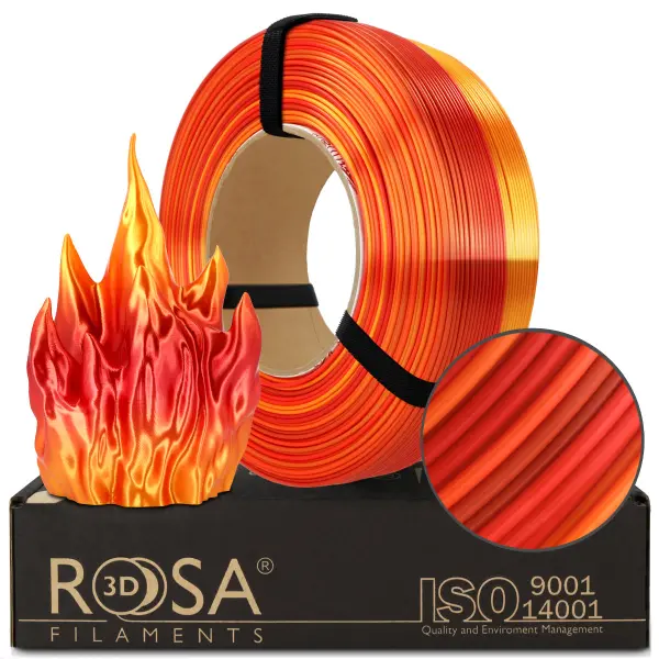 Filament 3D ReFill PLA Rainbow Silk Fire | sklep ROSA3D Filaments