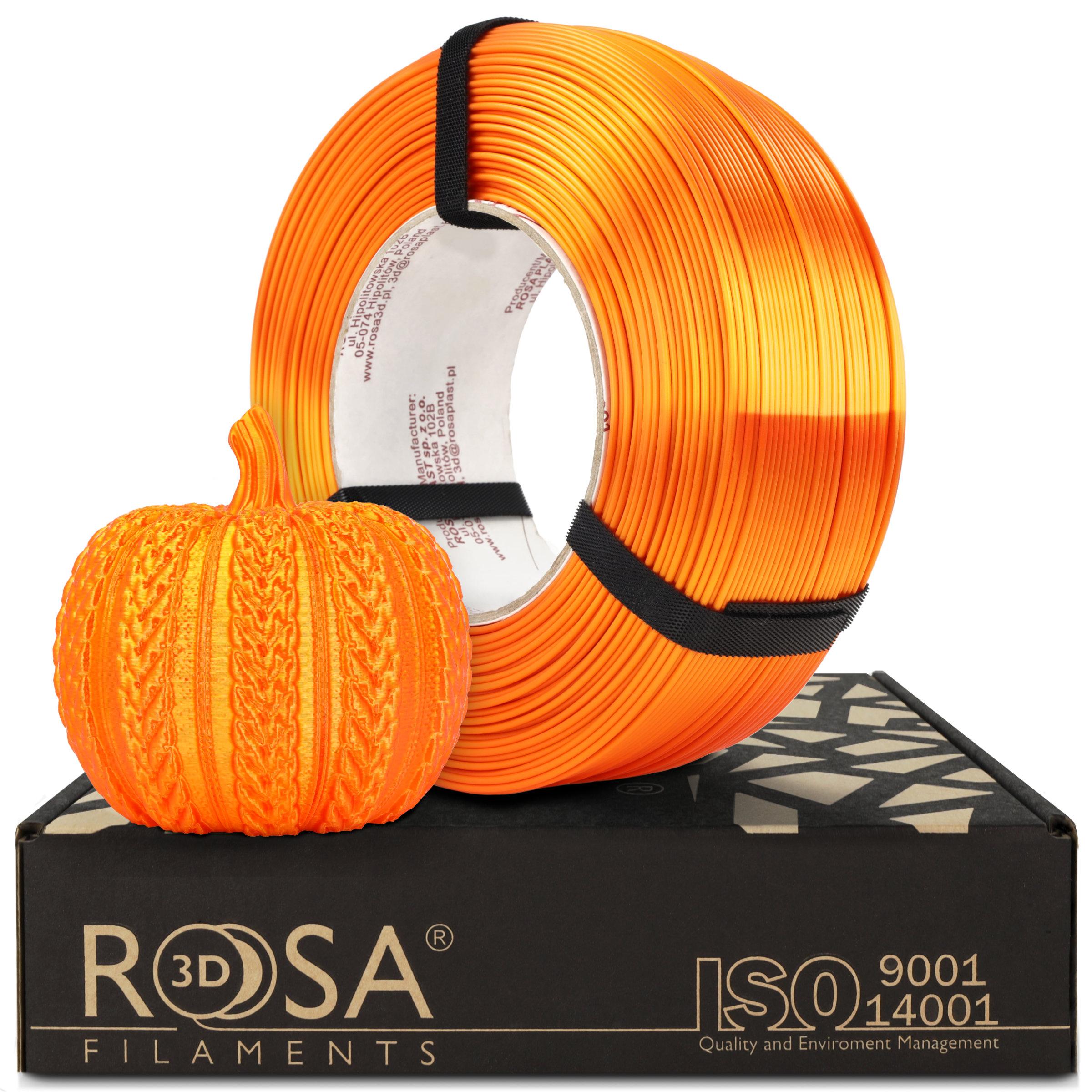 FILAMENT 3D ReFill PLA-Silk Orange 1,75mm 1kg | sklep ROSA3D Filaments