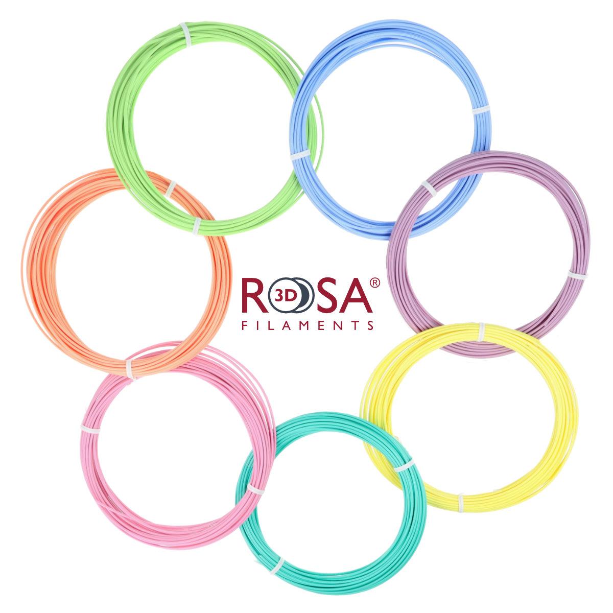 Filament 3D 3D PEN PACK PLA Pastel 7 colours x 10m | sklep ROSA3D Filaments
