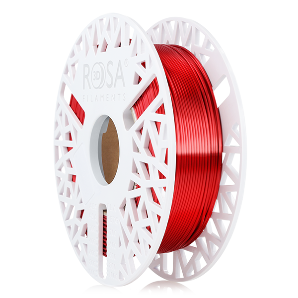 FILAMENT 3D PLA-Silk Red 1,75mm 0,5kg | ROSA3D Filaments eshop