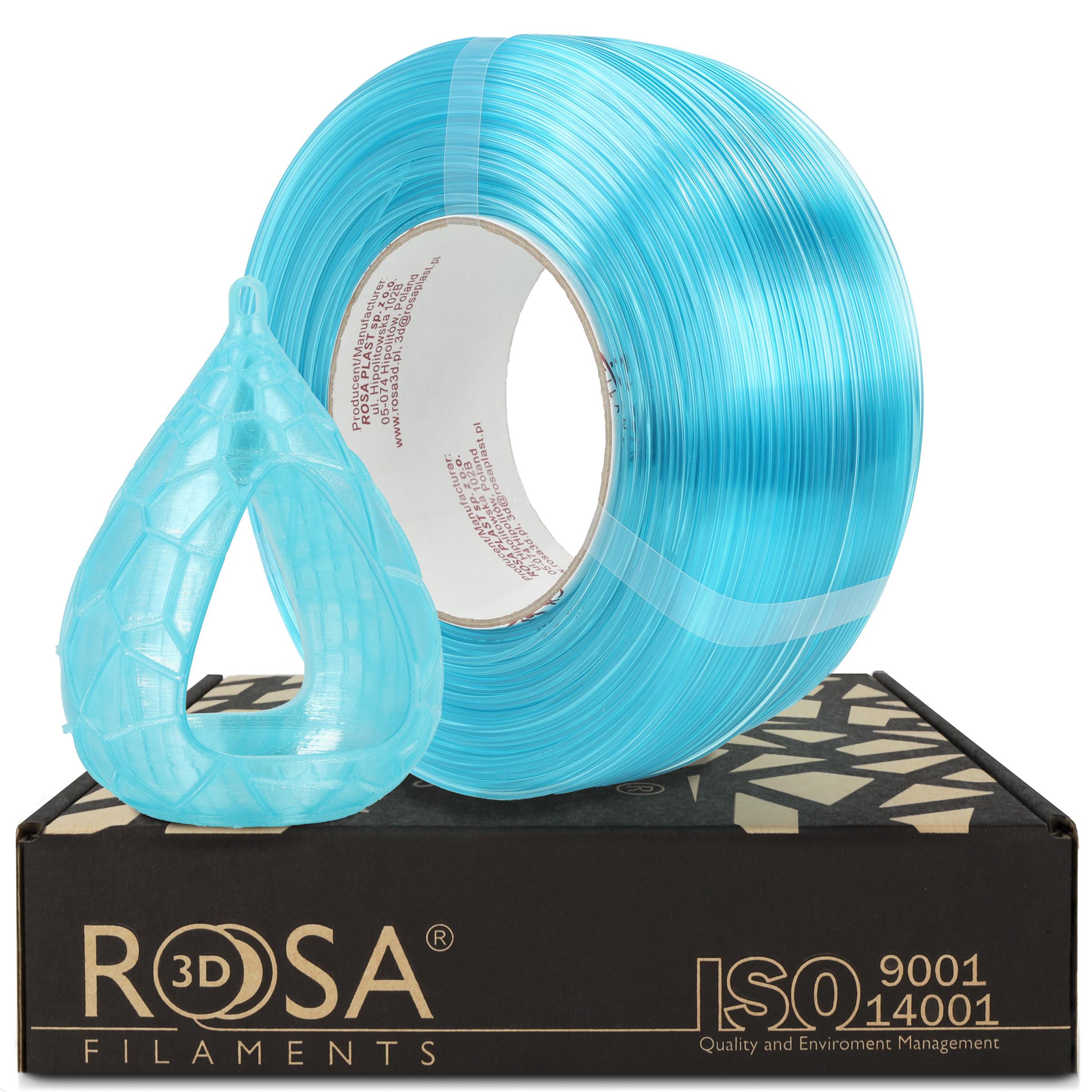 FILAMENT 3D ReFill PET-G Standard HS 1,75mm Blue Ice Transparent 1kg ...