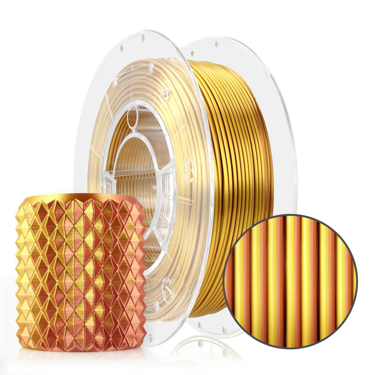 Filament 3D PLA Magic Silk Gold-Copper | ROSA3D Filaments eshop
